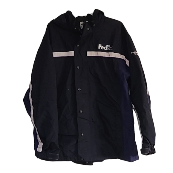 Jackets & Coats | Stan Herman Fedex Fd3326 Reflective Rain Work Jacket ...